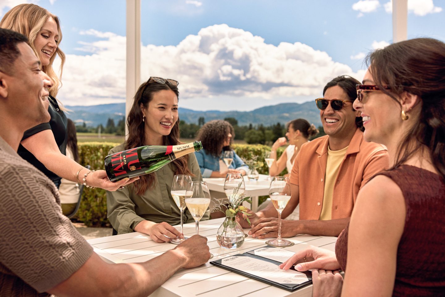 Outdoor Patio Wine Tasting | Mumm Napa